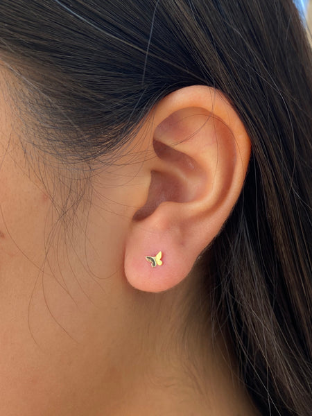 Butterfly 14k gold earrings store