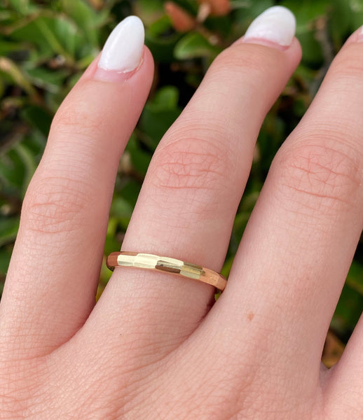 14K 2.5MM Fashion Diamond Cut Gold Band David s House of Diamonds