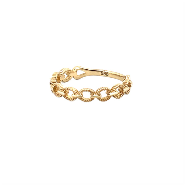14K Gold Art Deco Chain Link Fashion Band – David's House of Diamonds