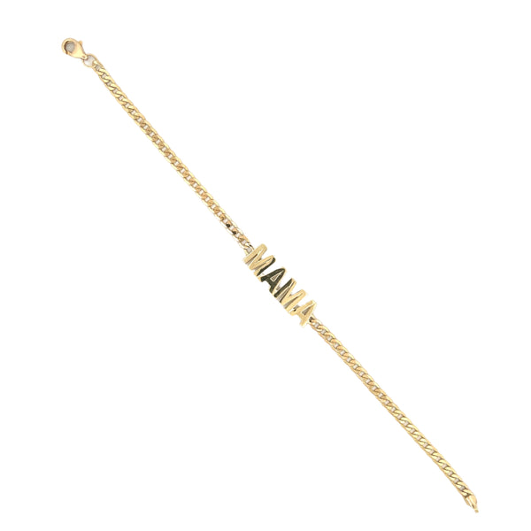 14K Gold MAMA Cuban Bracelet – David's House of Diamonds
