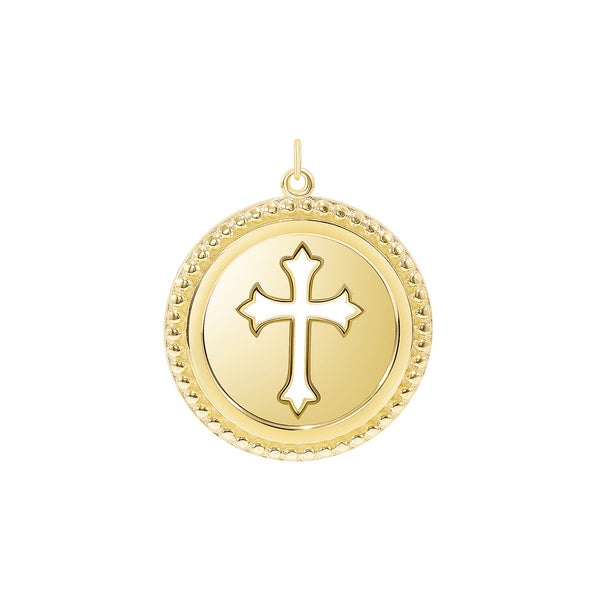14K Gold Cross Cut Out Pendant – David's House of Diamonds