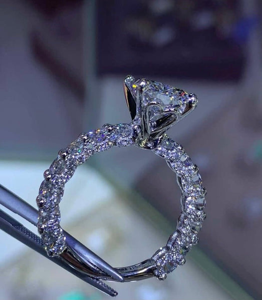 Moissanite Radiant Cut Engagement Ring – David's House of Diamonds